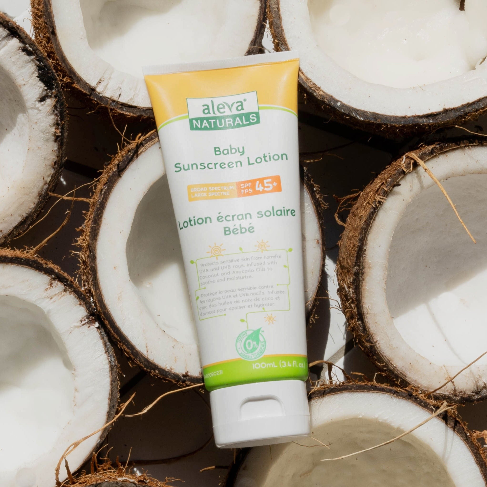 Baby Sunscreen Lotion SPF 45+ – Aleva Naturals