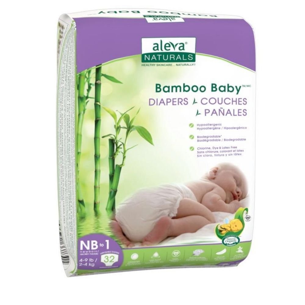 Bamboo Baby Diapers - Size NB-1 – Aleva Naturals